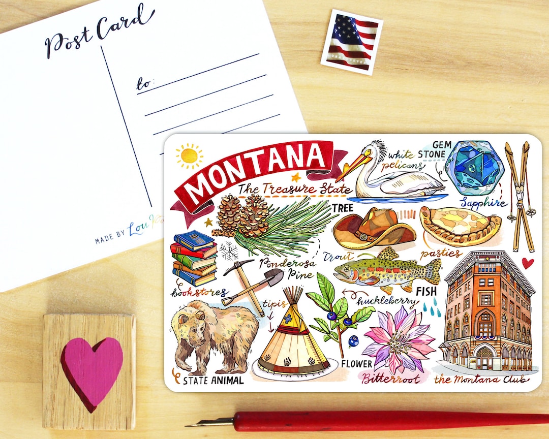 Montana Postcard. - Etsy