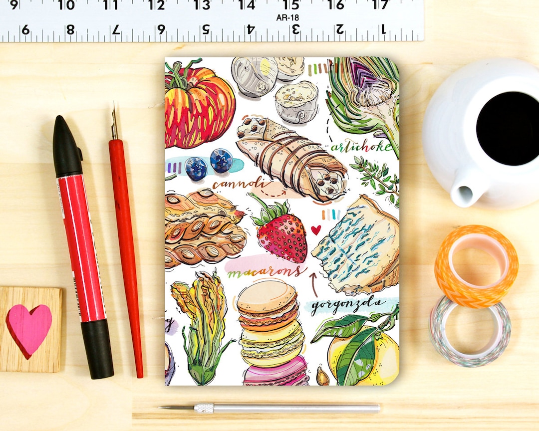 Foodie Notebook, Blank Journal, Personalized Stationery. - Etsy