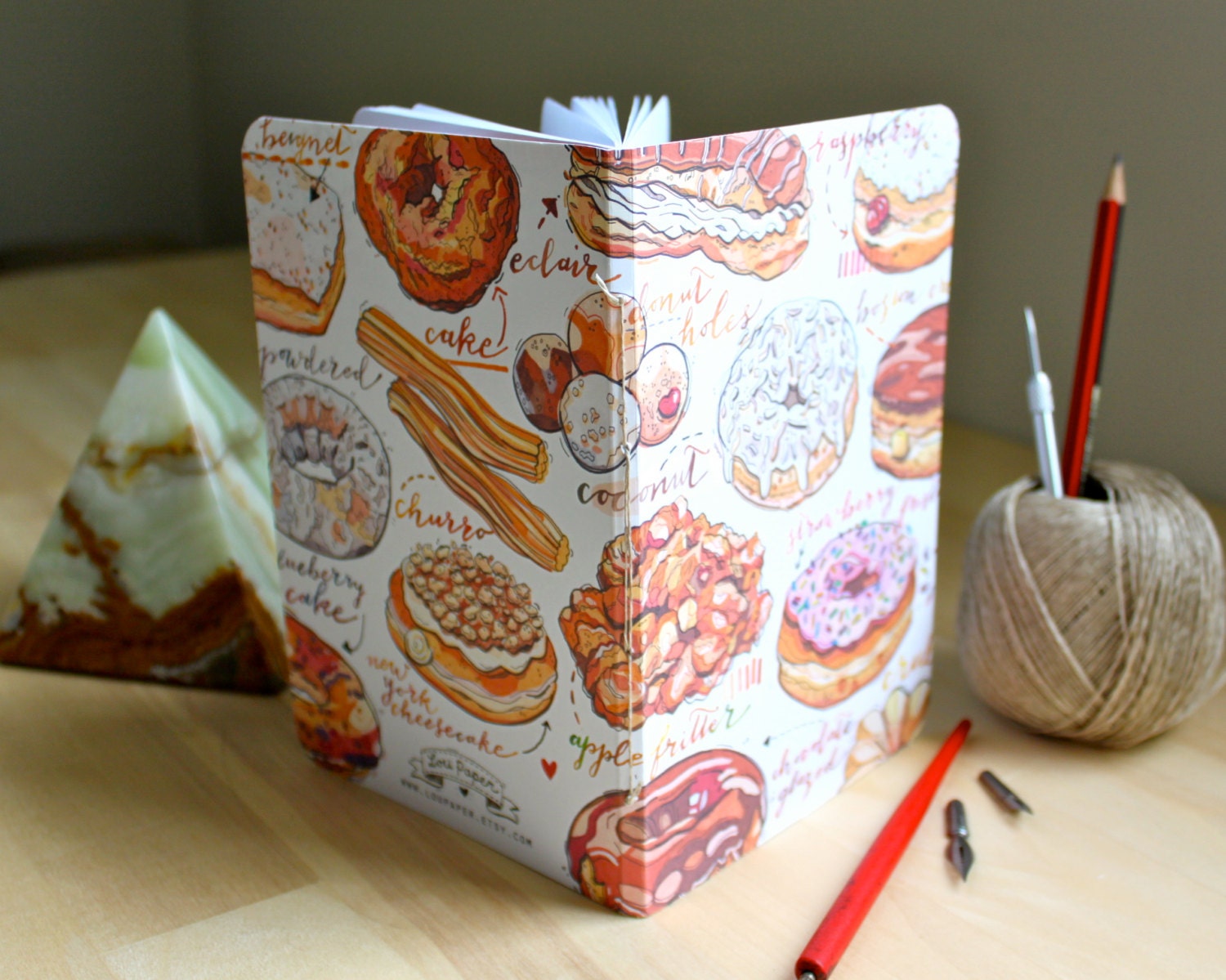 Donuts Notebook Blank Journal Food Art Illustrated - Etsy