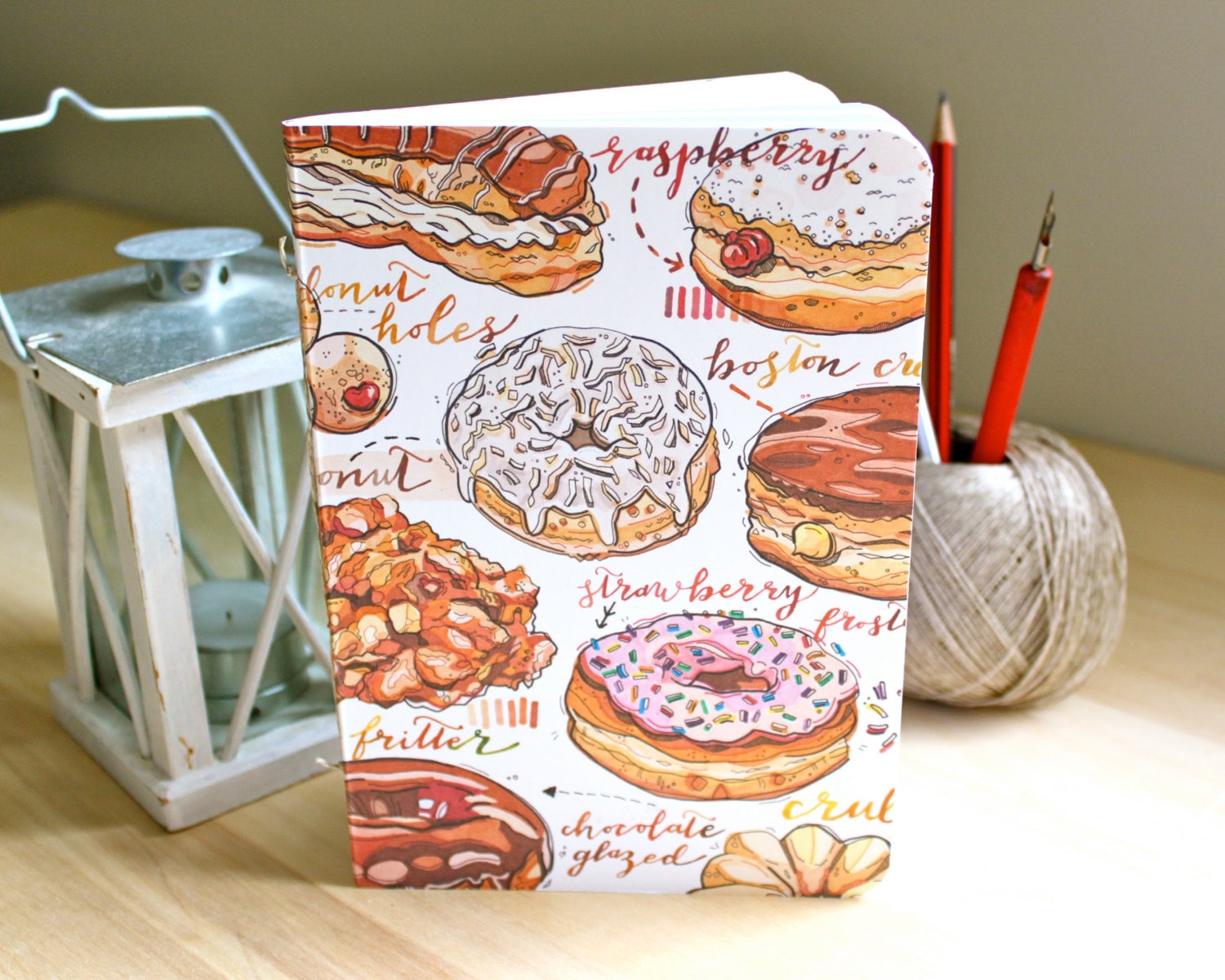 Donuts Notebook Blank Journal Food Art Illustrated - Etsy