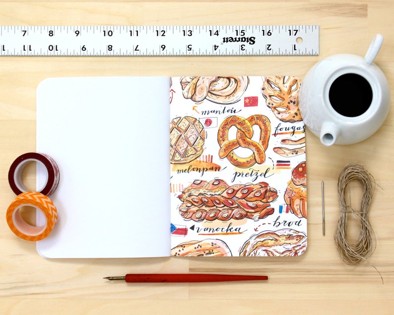Breads Notebook Blank Journal Grocery List Breads of the | Etsy