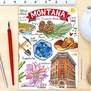 Montana Notebook, Blank Journal, the Treasure State. - Etsy