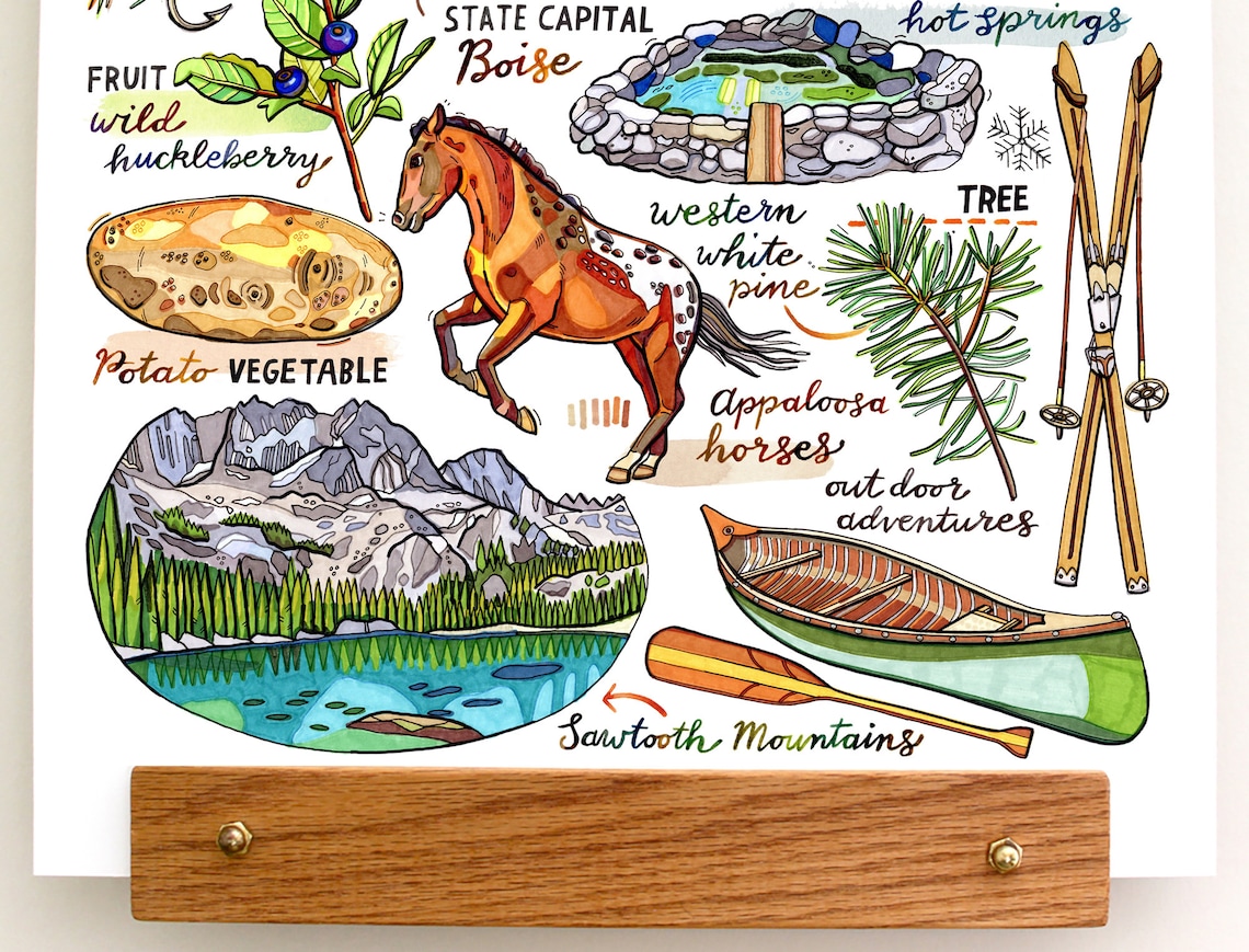 Idaho Print. the Gem State. - Etsy