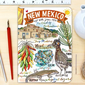 New Mexico Notebook, Blank Journal, Personalized Stationery, Gift ...