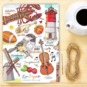 Massachusetts Notebook, the Bay State. - Etsy