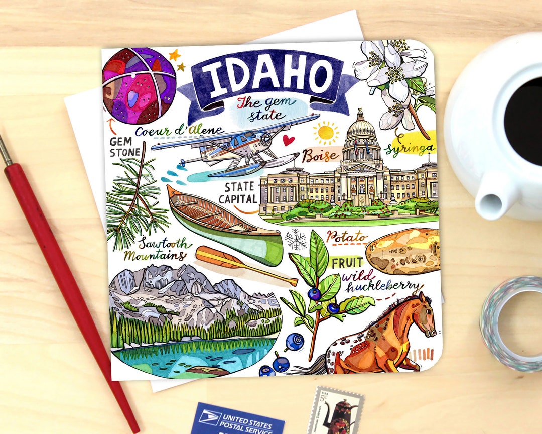 Idaho Card. Single or Pack of 4. - Etsy