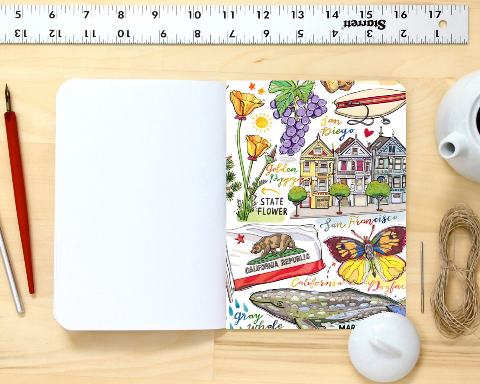 California Notebook. - Etsy