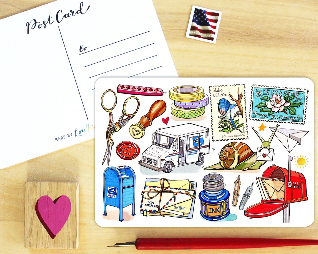 Snail Mail Postcard. - Etsy