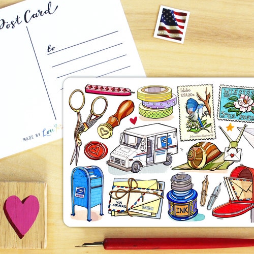 Snail Mail Postcard. - Etsy