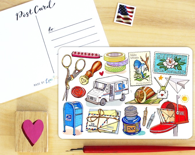 Snail Mail Postcard. | Etsy
