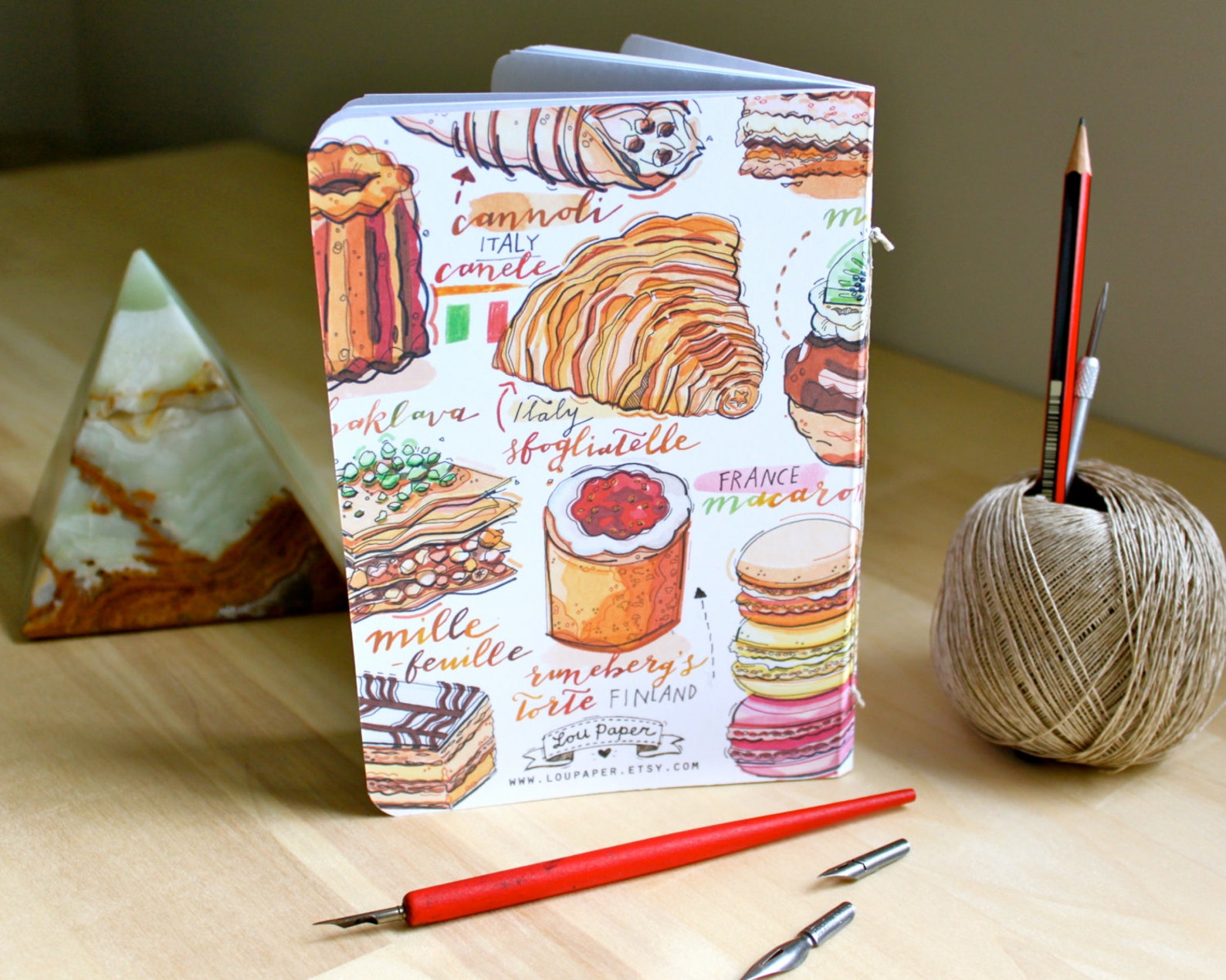 Pastries Notebook Cakes and Sweets Personalized Journal | Etsy