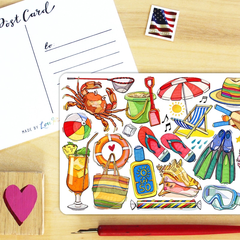 Beach Postcard - Etsy