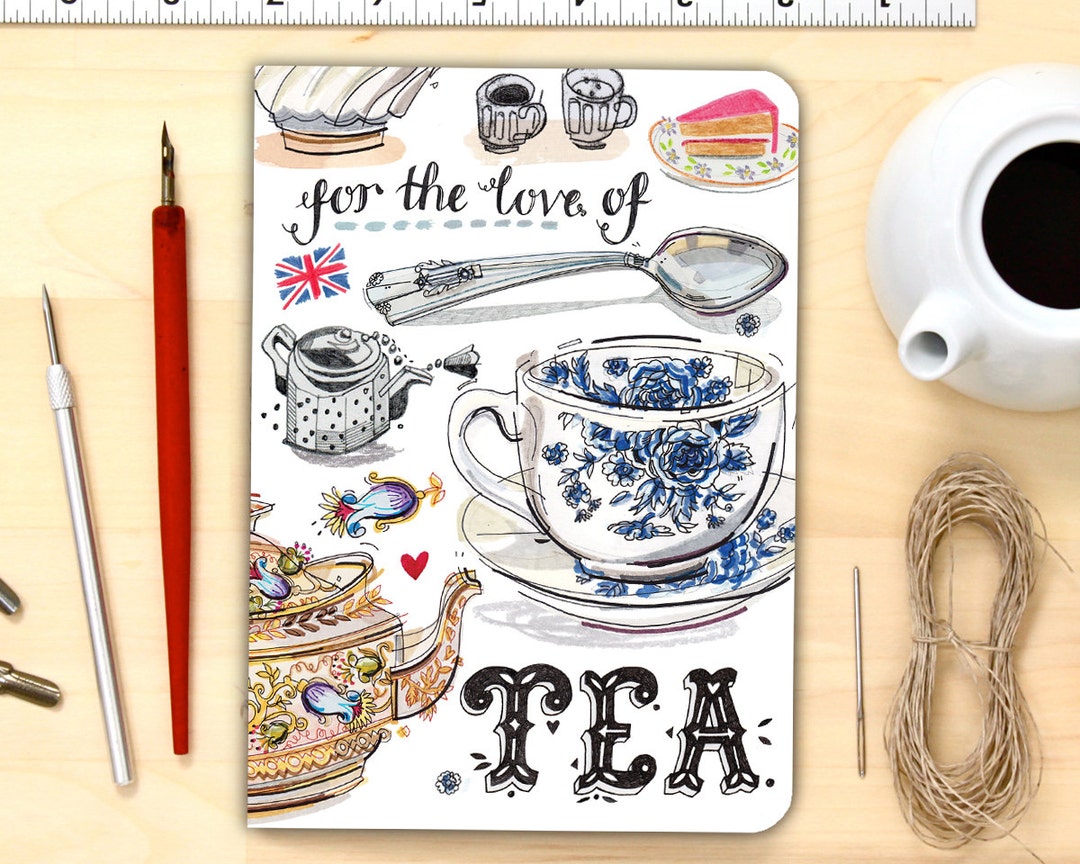 Tea Time Notebook, Blank Journal. - Etsy