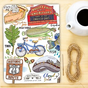 Illinois Notebook. the Prairie State. Blank Journal. Gift. State ...