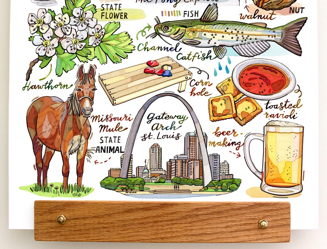 Missouri State Print. Show Me State. - Etsy
