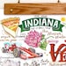 Indiana State Print. Illustration. the Hoosier State. - Etsy