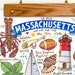 Massachusetts Print, the Bay State. Illustration. - Etsy
