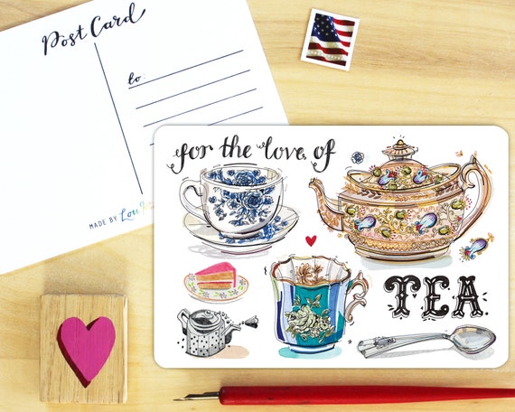 Vintage Tea Party Postcards