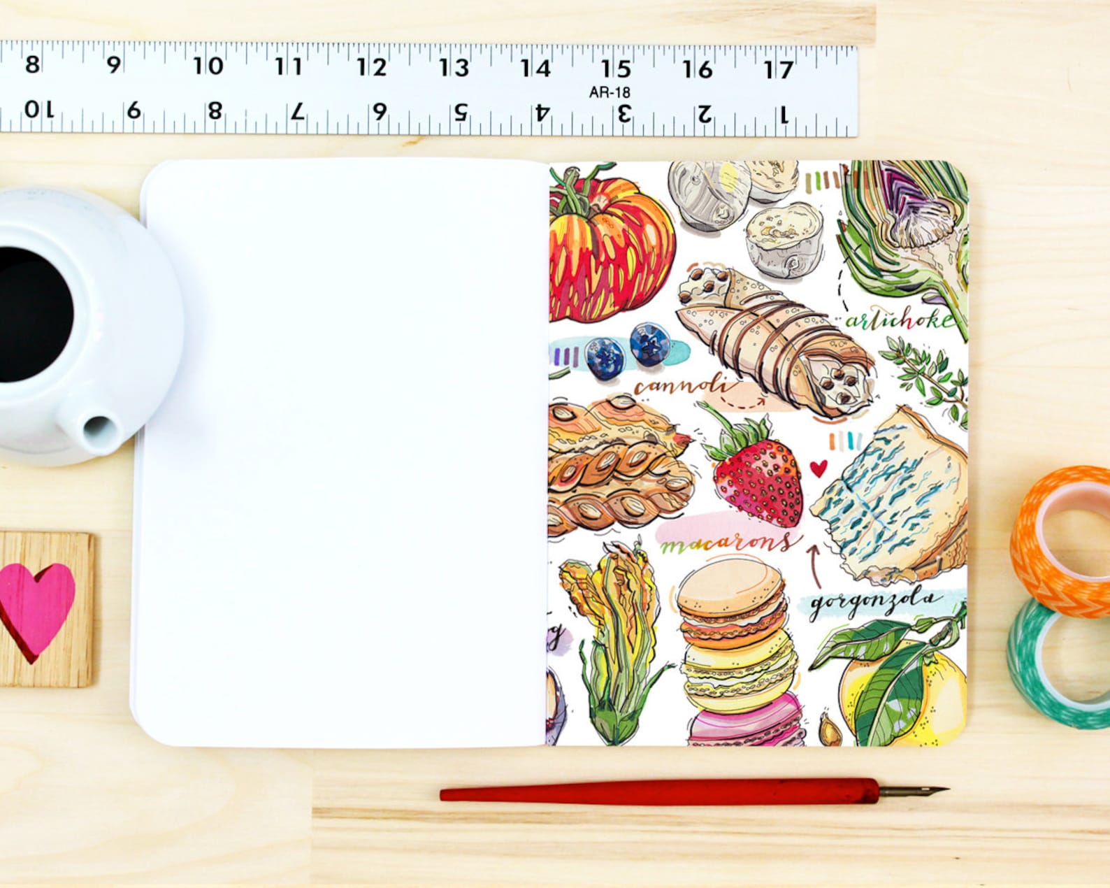 Foodie Notebook, Blank Journal, Personalized Stationery. - Etsy