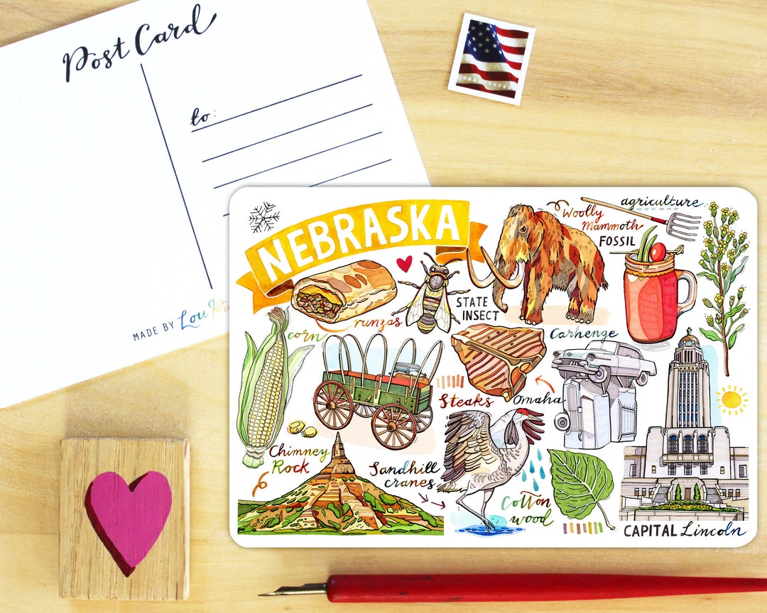 Nebraska Postcard. - Etsy