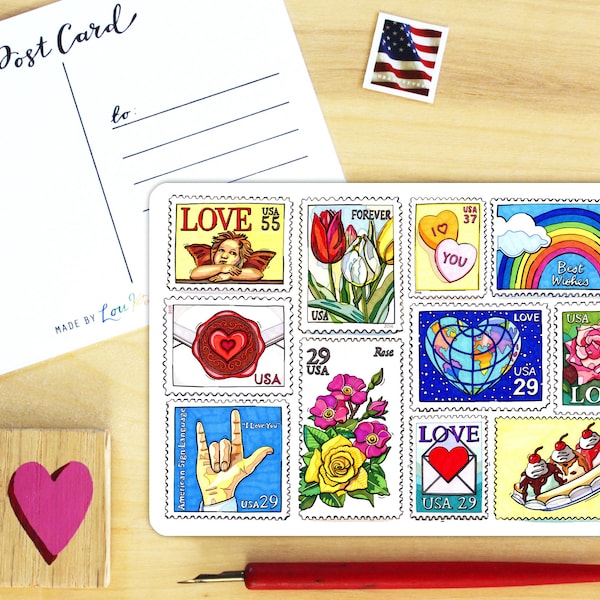 Love Postcard - Etsy