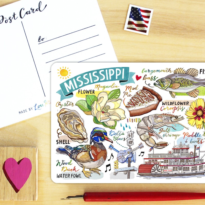 Postcard Watercolor - Etsy