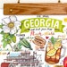 Georgia State Print. Illustration. the Peach State. - Etsy