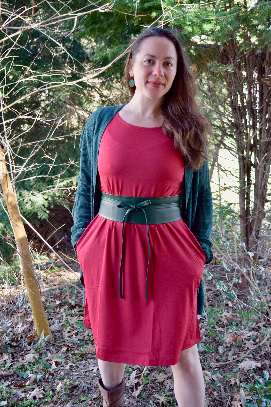 New VIKTOR SABO Exclusive Handmade Canadian Obi Forest Green Lambskin ...