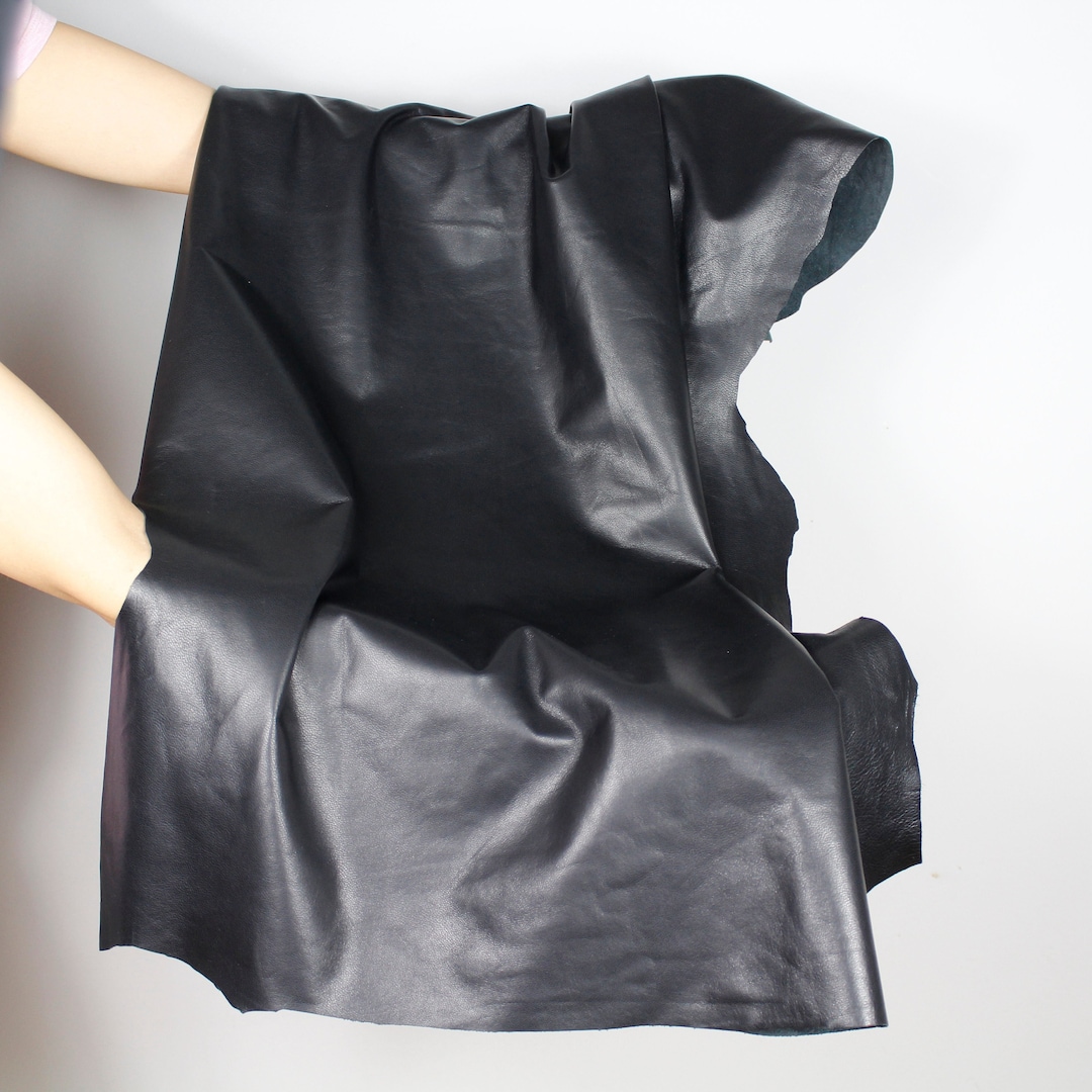 SOFT Italian Lambskin Hide First Quality 8 Sf Black Ship as Gift Free ...