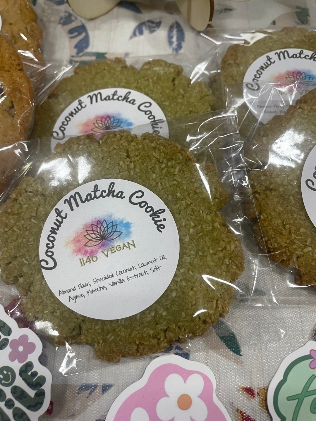 Vegan & Gluten Free Coconut Matcha Cookie Plant Based Refined Sugar ...