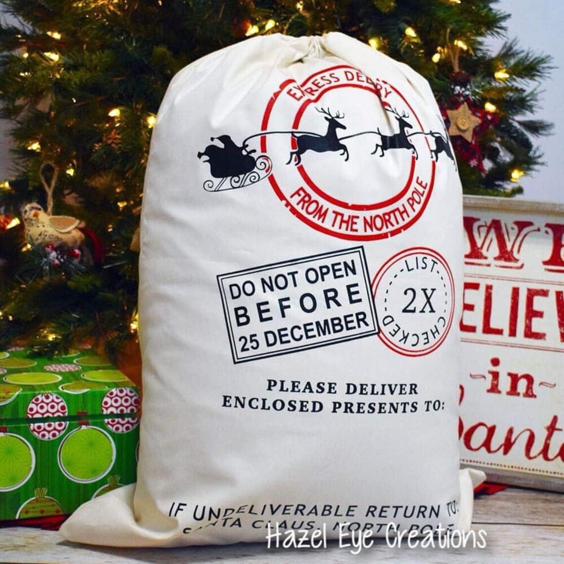 Santa Sack - Personalized Santa Sack, Christmas Santa Sack, Santa Bag ...