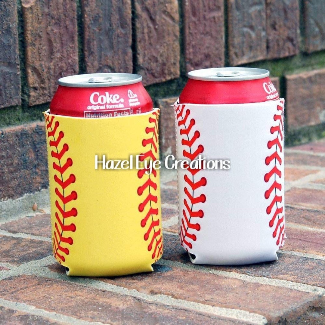 Baseball Can Cooler, Softball Can Cooler - Etsy