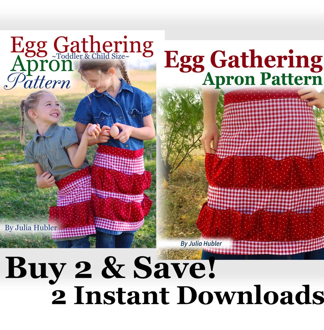 Egg Apron Pattern Child & Adult2 Downloads - Etsy