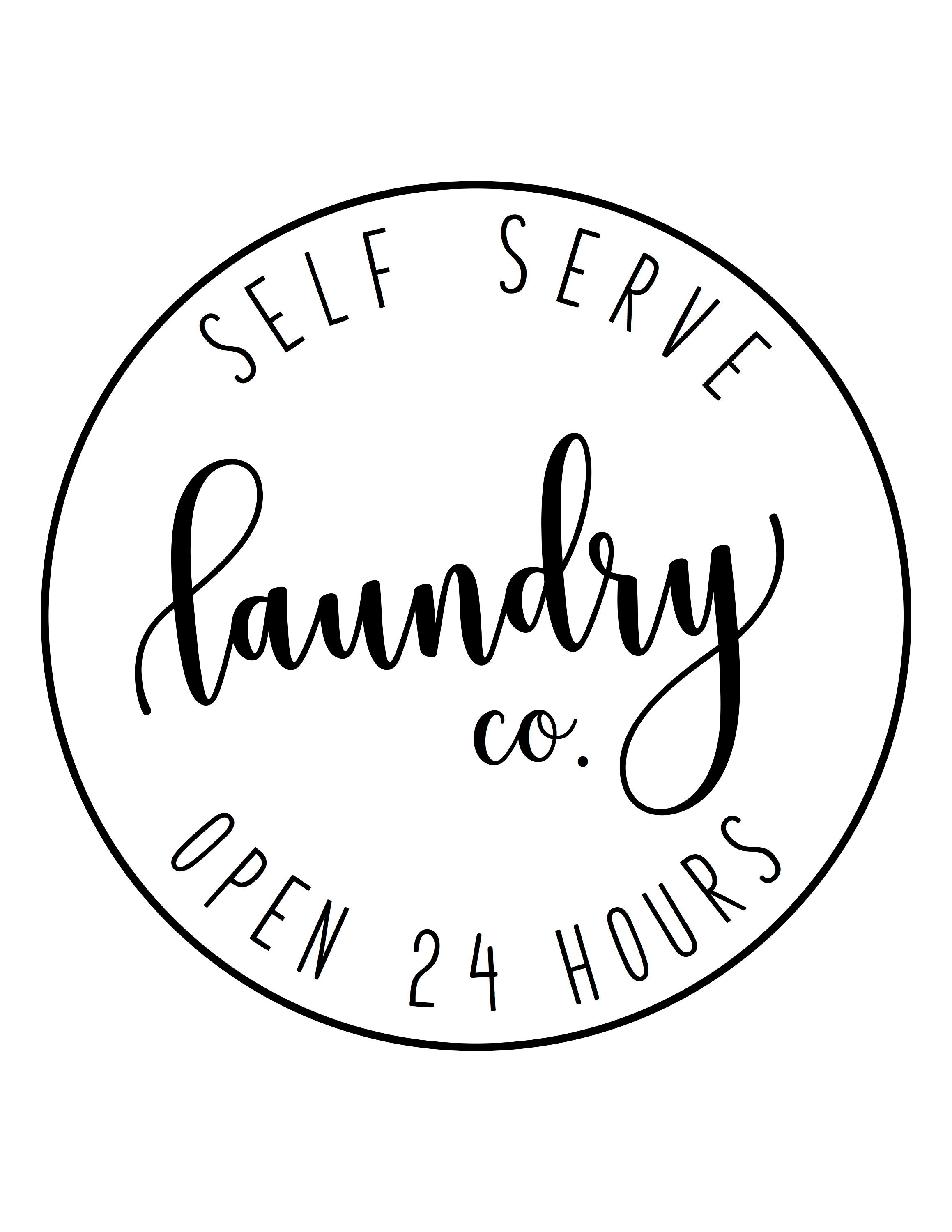 Laundry Room Printable | Laundry Room Sign Decor | Laundry Co. Self ...