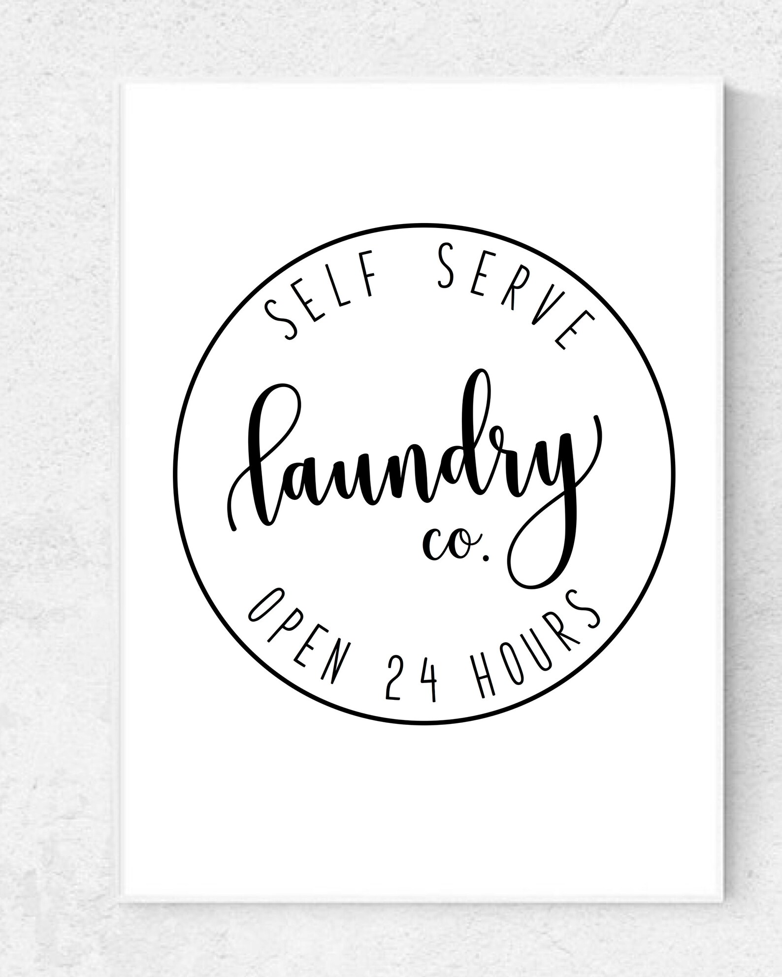 Laundry Room Printable | Laundry Room Sign Decor | Laundry Co. Self ...