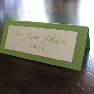 Custom Metallic Tented Escort Cards - Etsy