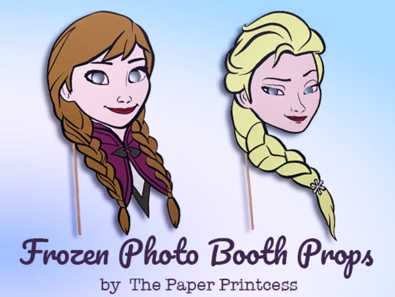 Disney Frozen Photo Booth Prop Paper Masks Anna Elsa | Etsy