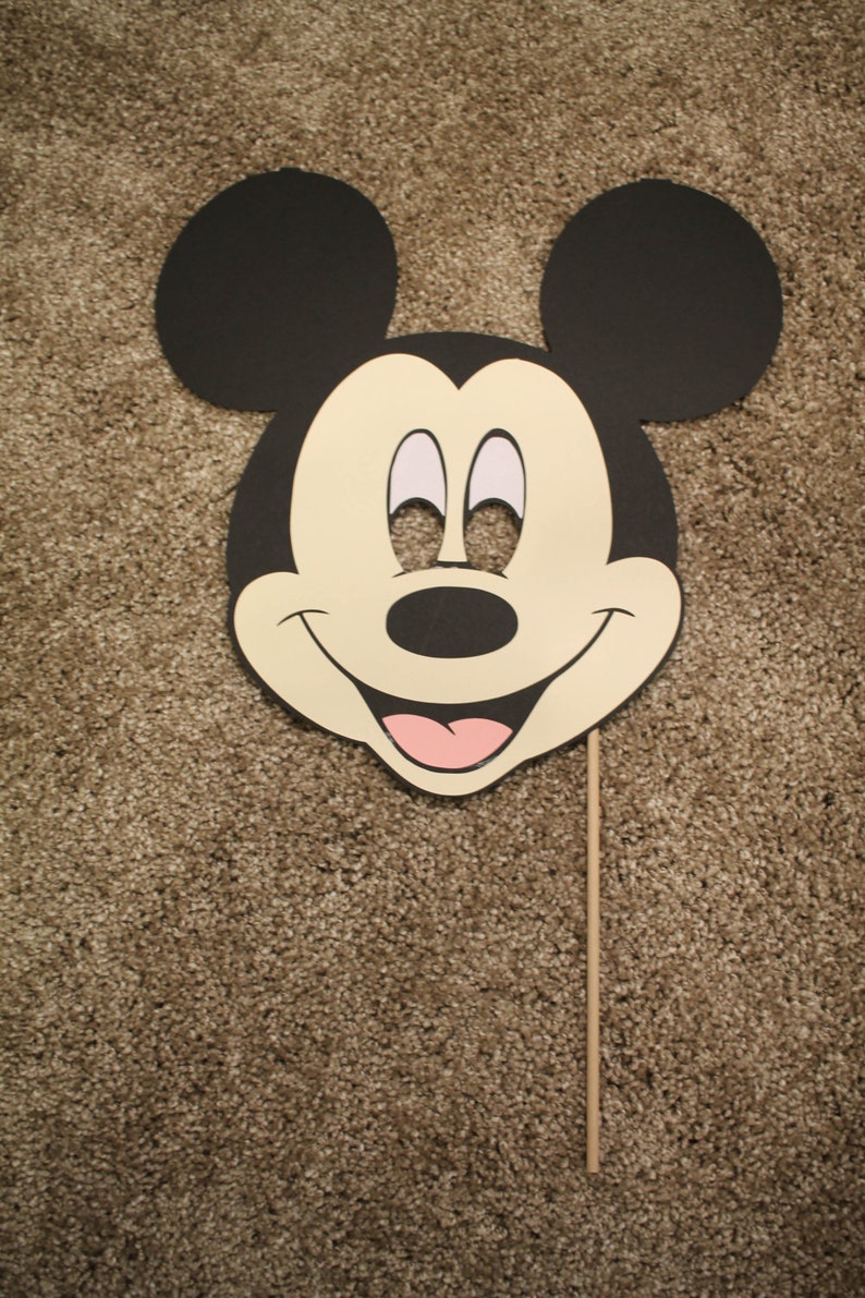 Mickey Mouse Photo Booth Prop Paper Mask Child Size - Etsy
