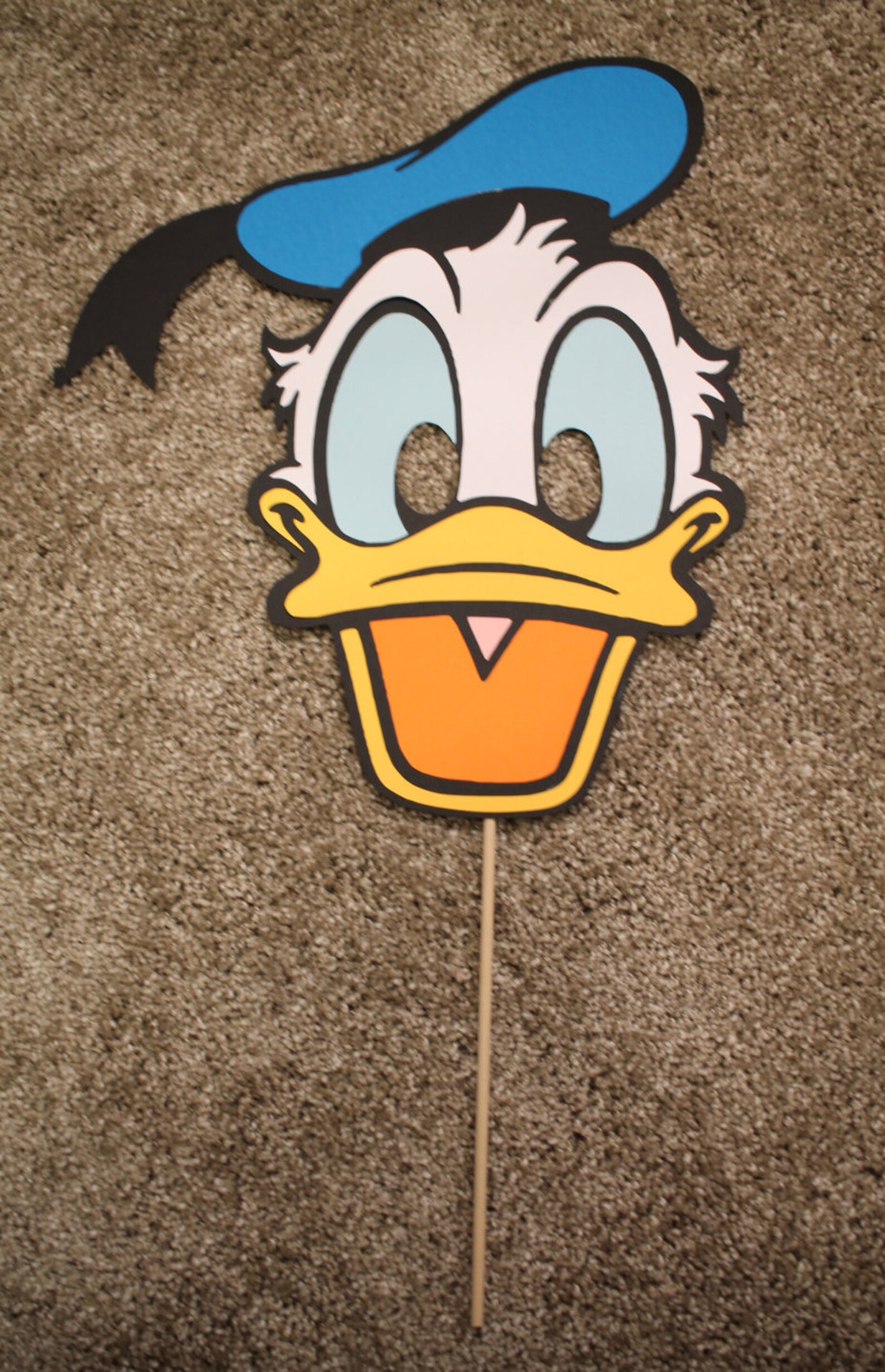 Donald Duck Photo Booth Prop Paper Mask Adult Size - Etsy