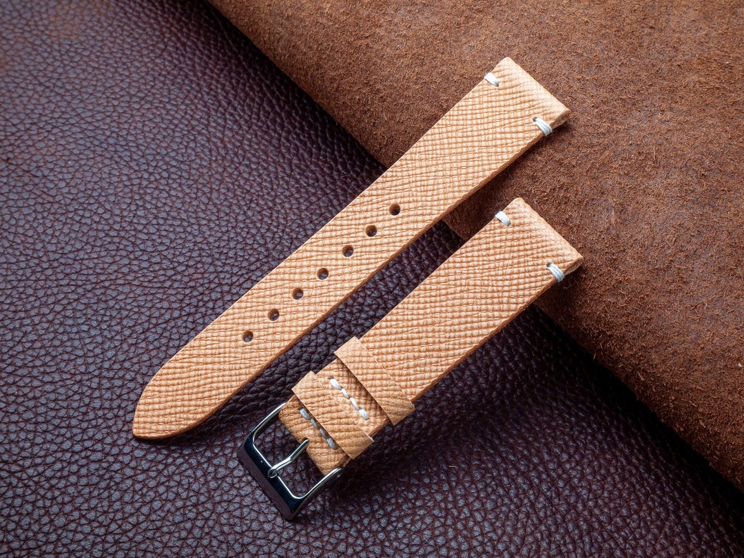 Natural Hatch Buttero Vegetable Tanned Leather Watch Strap Veg Tan 18mm ...