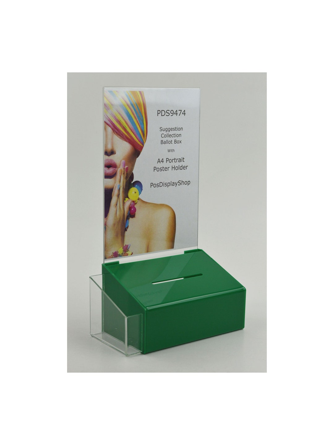 Dark Green Collection Box Suggestion Box Comments Box With A4 Portrait ...