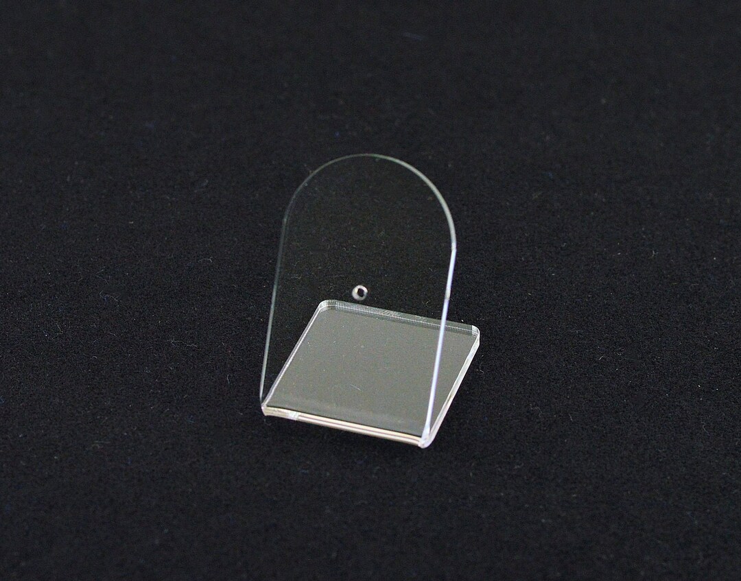 2 X Free Standing Pin Badge Holders / Display Stands Clear Acrylic ...