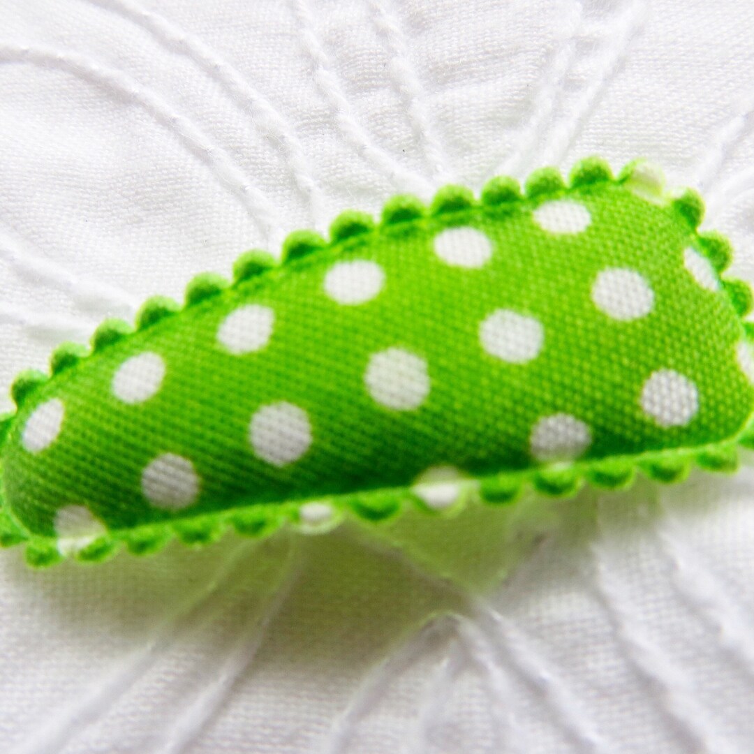 Green Polka Dot Mini Snap Clip With No Slip Grip - Etsy