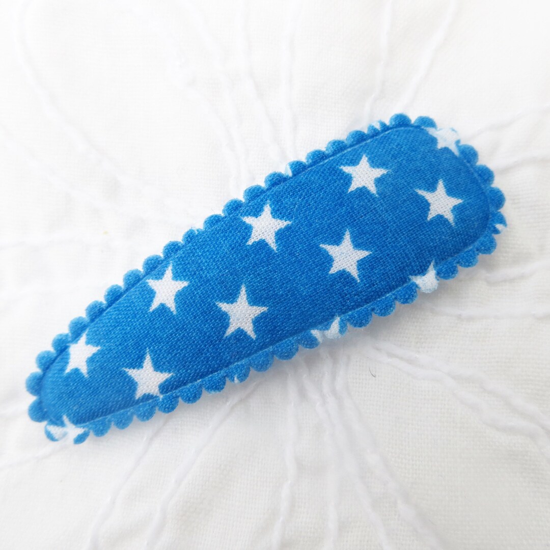 Blue Tiny Star Snap Clip With No Slip Grip - Etsy