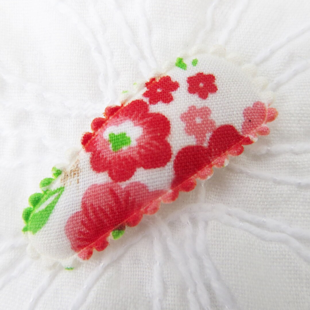 Red and Green Flowers Mini Snap Clip With No Slip Grip - Etsy