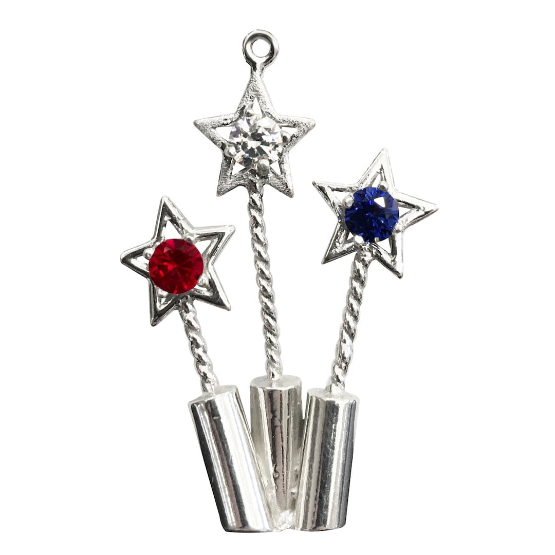 Firework Pendant for Necklace in Sterling Silver - Etsy