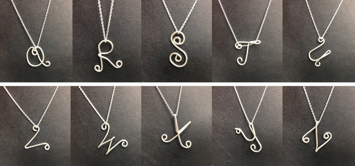 Sterling Silver Wire Alphabet Letters - Etsy