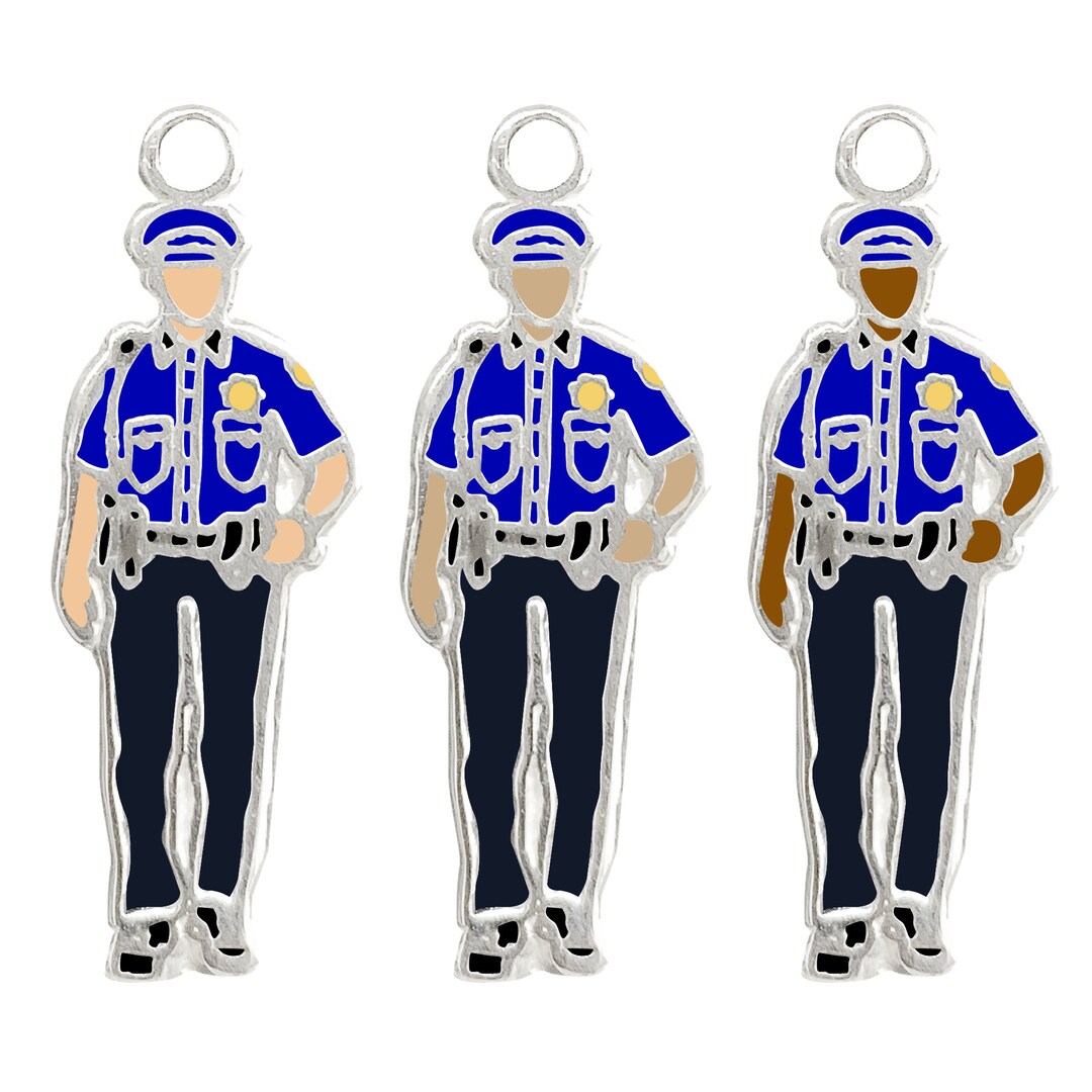 Police Officer Charm for Pendant or Bracelets - Etsy