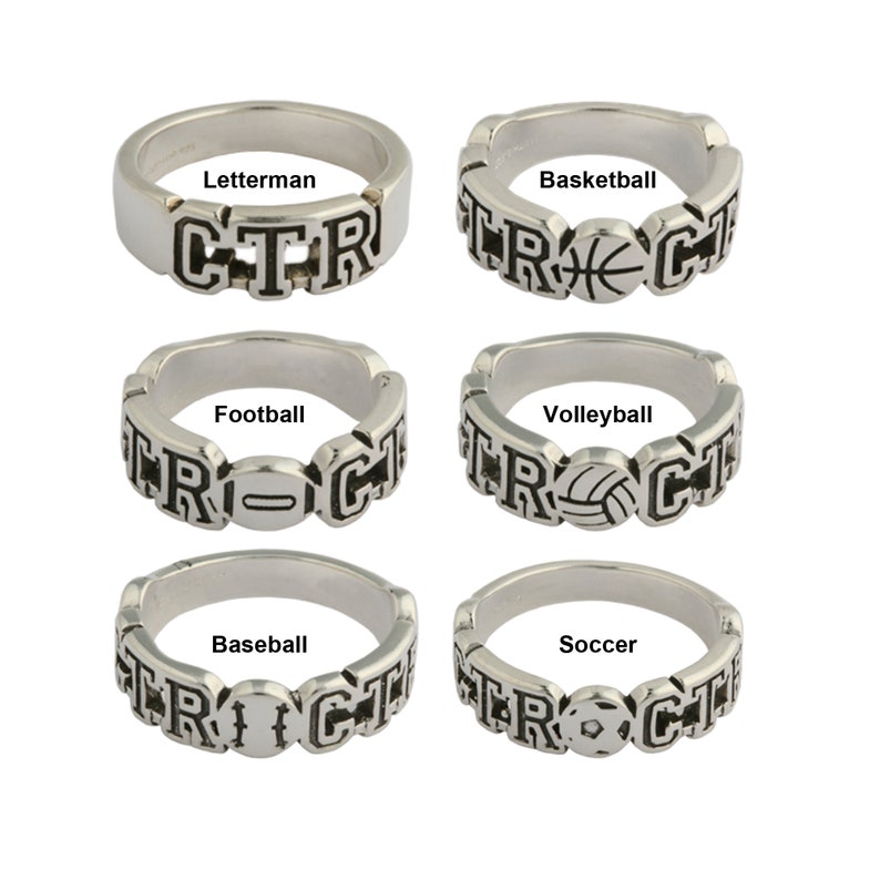 Sport CTR (choose the Right) Ring in Solid Sterling Silver - Football ...