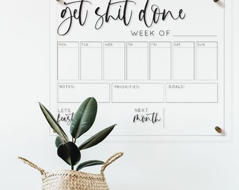 Dry Erase Calendar - Etsy